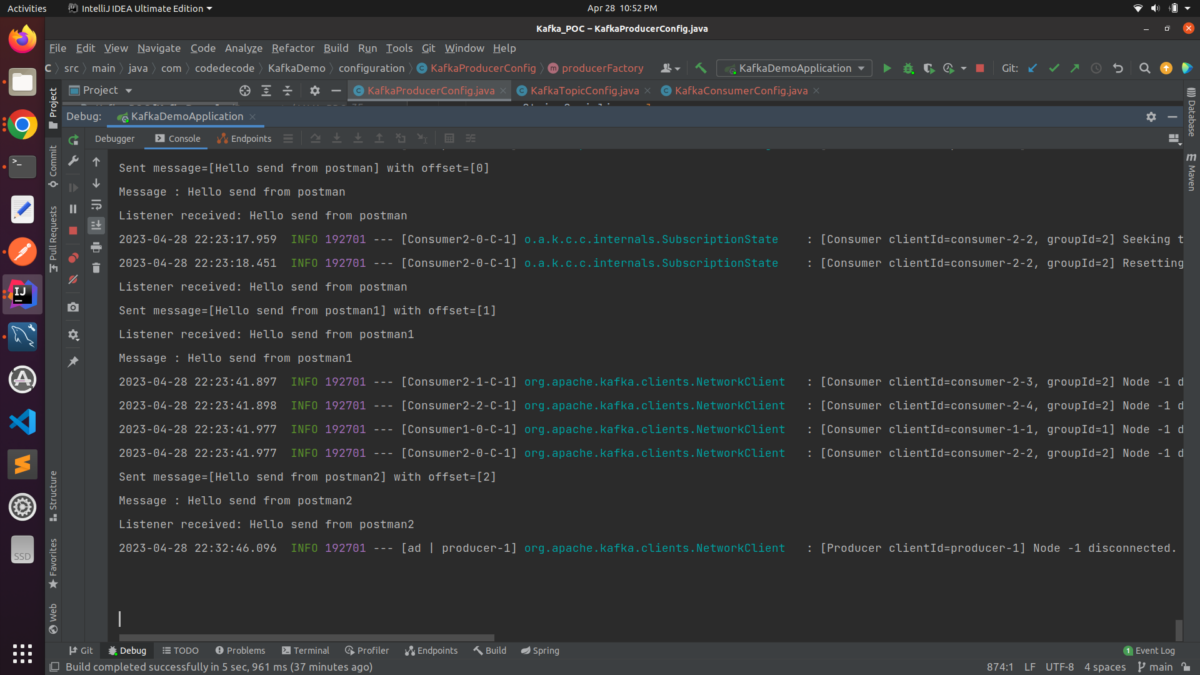 Kafka : Real-Time Data Streaming in Spring Boot (KRaft) - Auriga IT